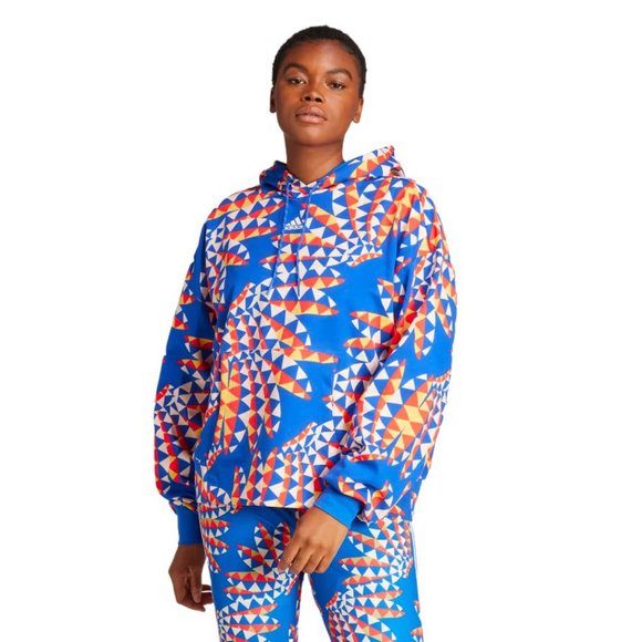 FARM Rio | Tops | Adidas X Farm Rio Print Hoodie In Bold Blue And Bliss ...
